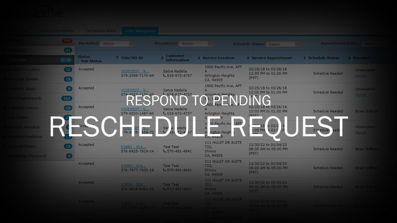 Respond to Pending Reschedule Request - YouTube