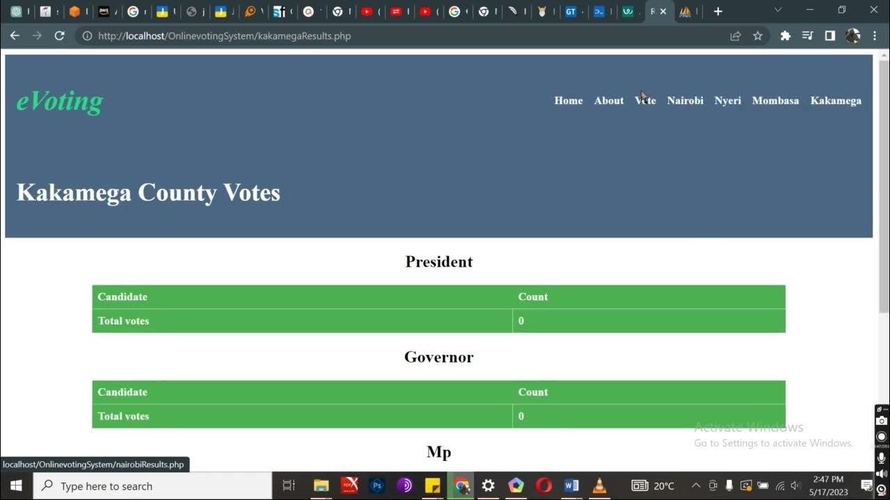 Online Voting System Php Mysql Html Css Javascript Youtube