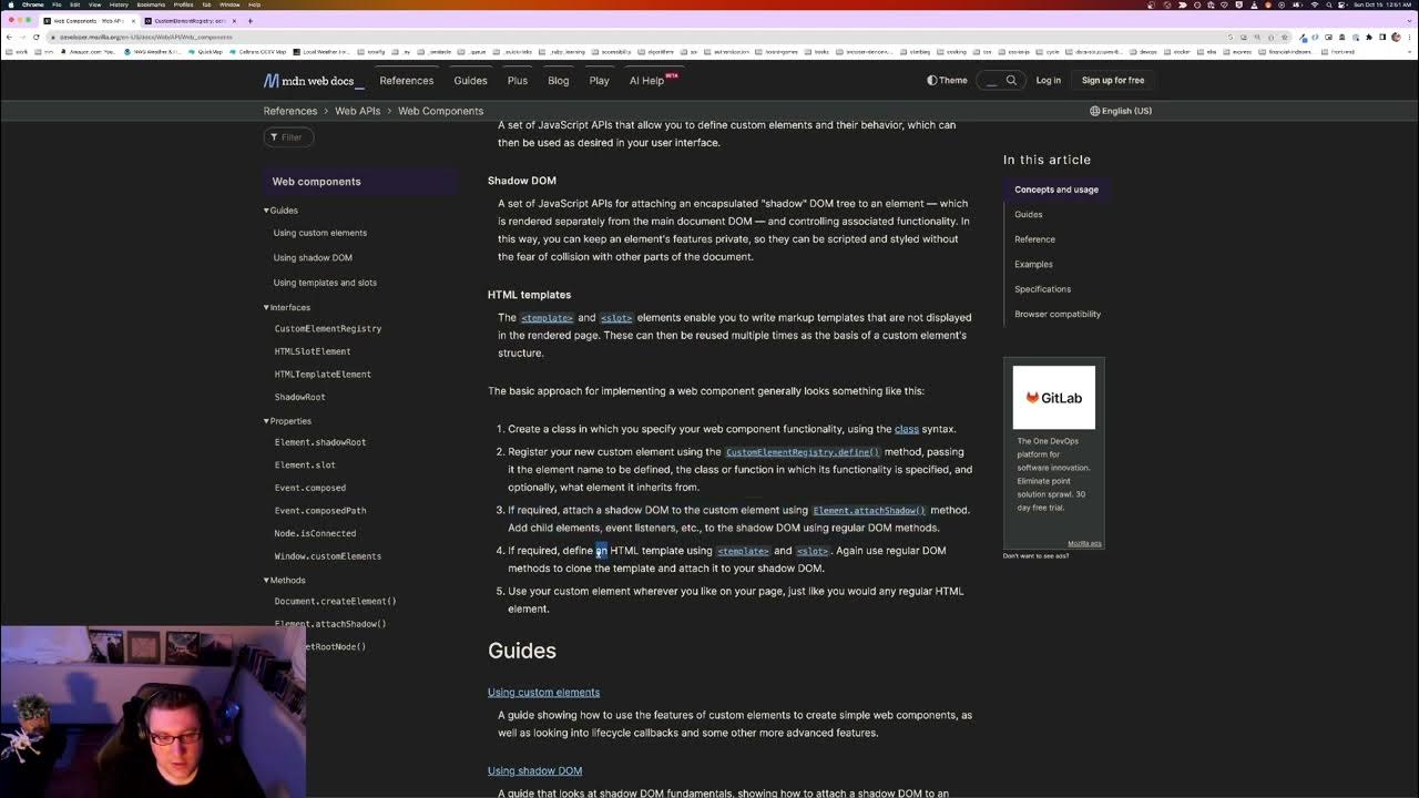 htmx playground | dynamic registration of custom elements (20231014) - YouTube