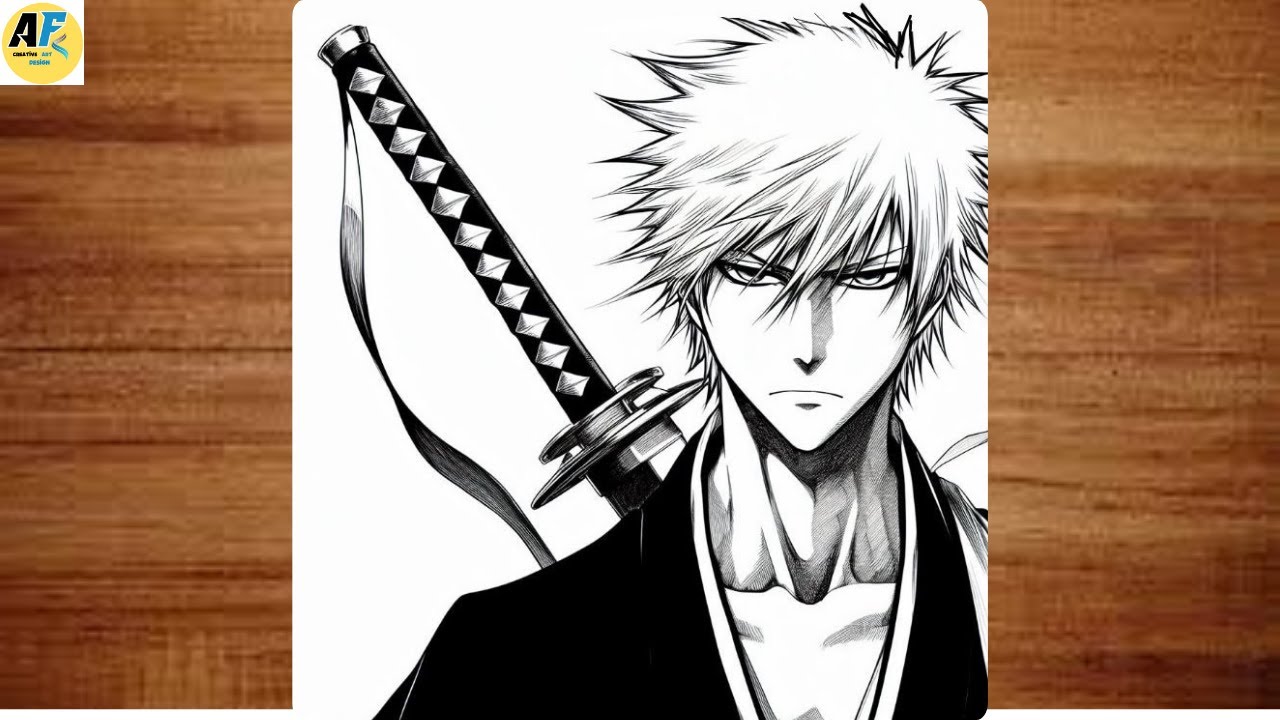 How To Draw ICHIGO KUROSAKI | BLEACH Drawing Tutorial (step by step ...