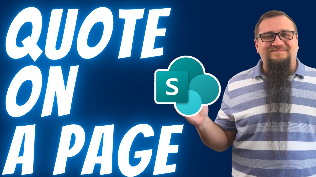 How To Add Quotes To Your SharePoint Site - YouTube