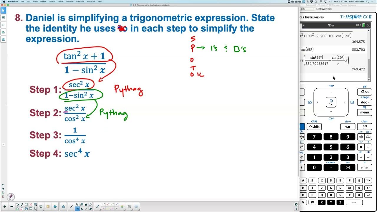 5-6 Example 8: Simplifying trigonometric expressions (part 1) - YouTube
