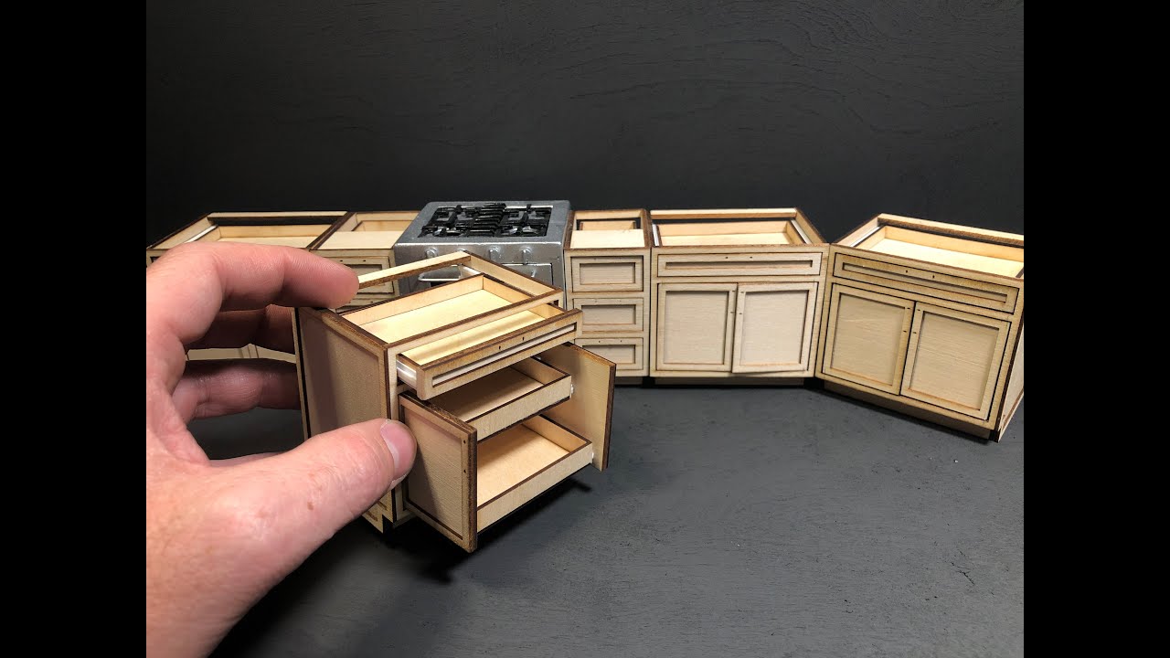 DIY Miniature Kitchen Cabinets for Fully Functioning Kitchen (Part 03 ...