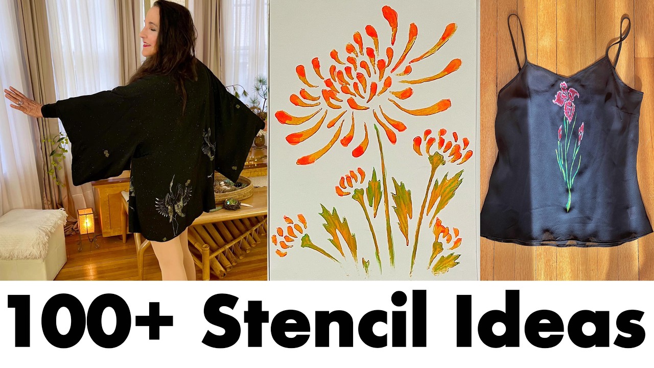 100+ Stencil Ideas | DIY Stencil Art Examples | Clothing, Notecards ...
