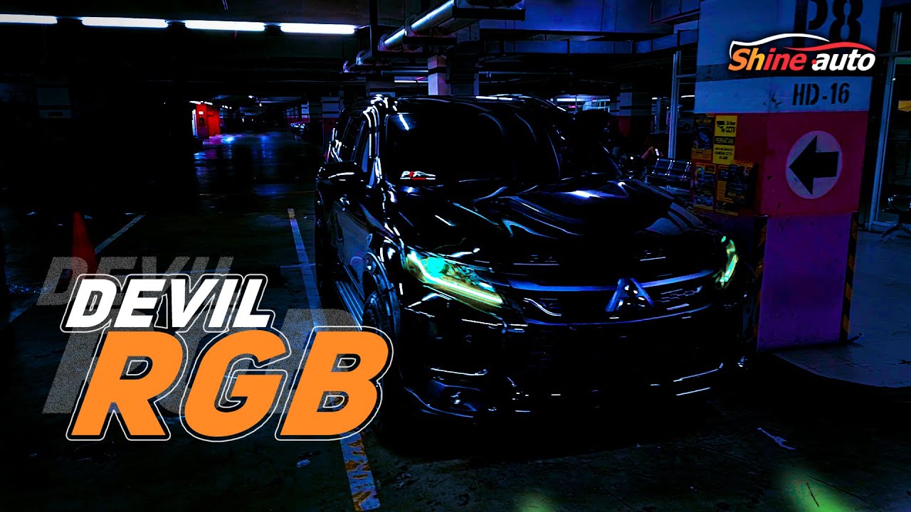 PAJERO SPORT CUSTOM DRL PLUS DEVIL MATRIX RGB - YouTube
