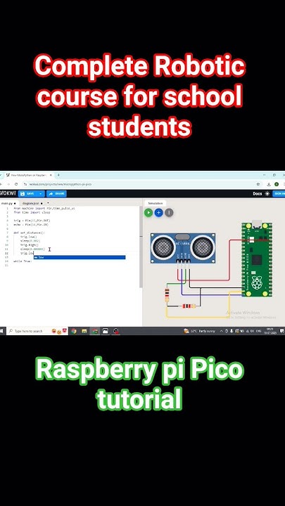 Raspberry pi Pico ultrasonic sensor tutorial#robotics#programming# ...