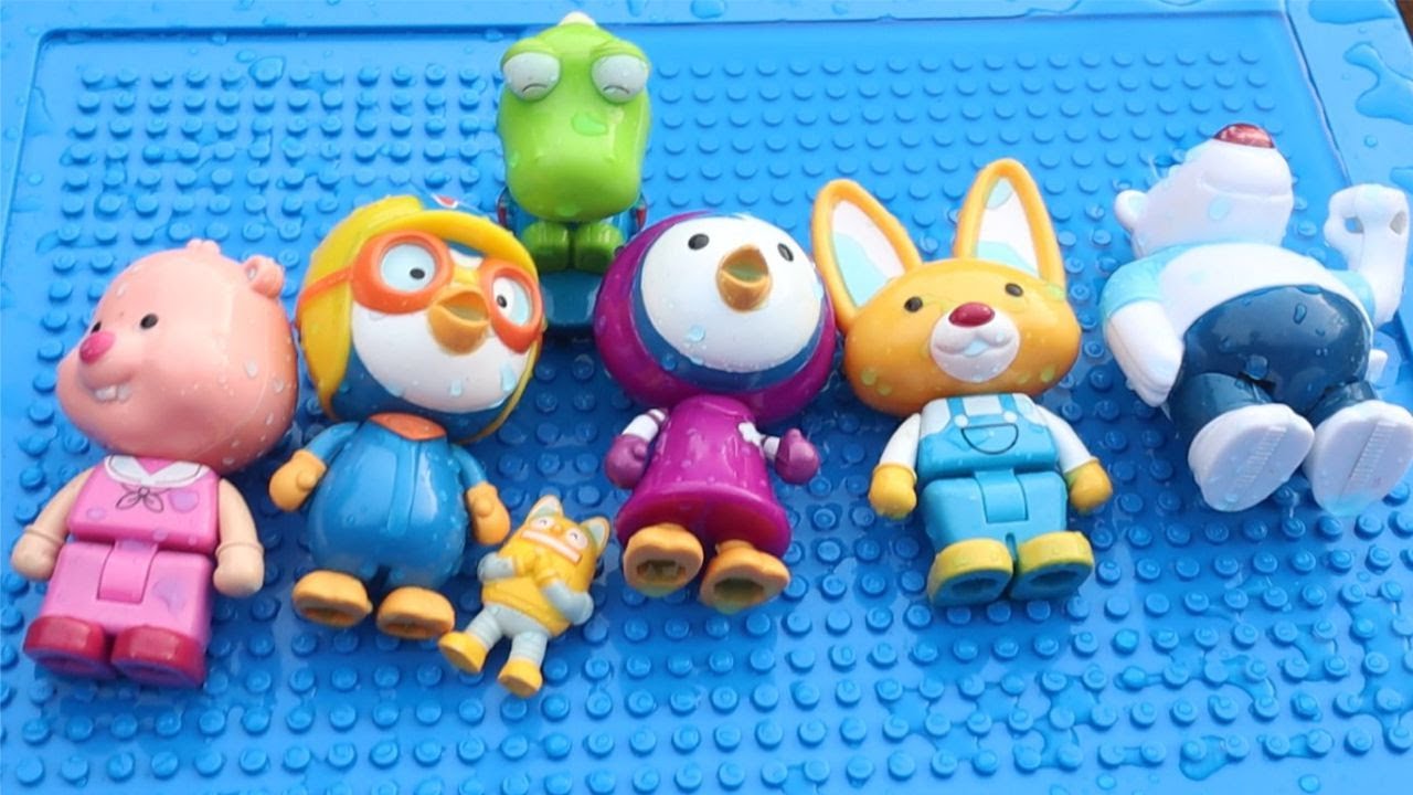 Pororo Bermain Air Warna Biru Bersama Crong, Loopy, Tutu, Tongtong ...