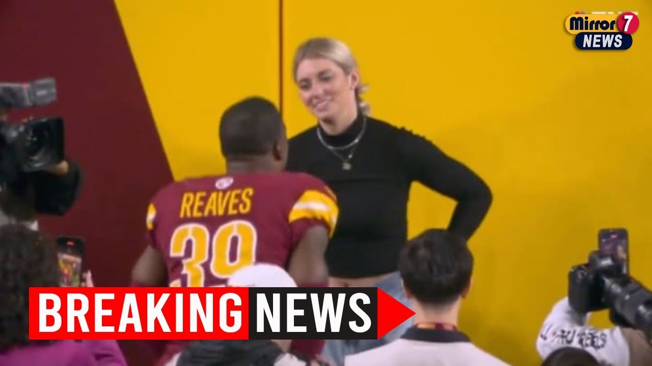 Commanders Star Jeremy Reaves Proposes to Girlfriend After OT Win - YouTube