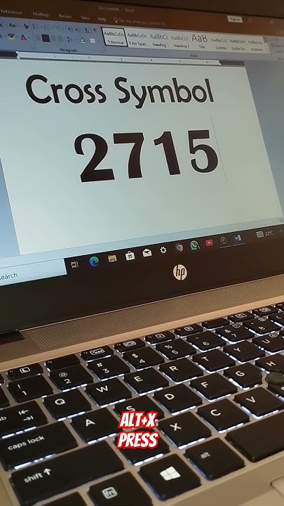 Keyboard shortcut for Cross symbol in MS Word - YouTube