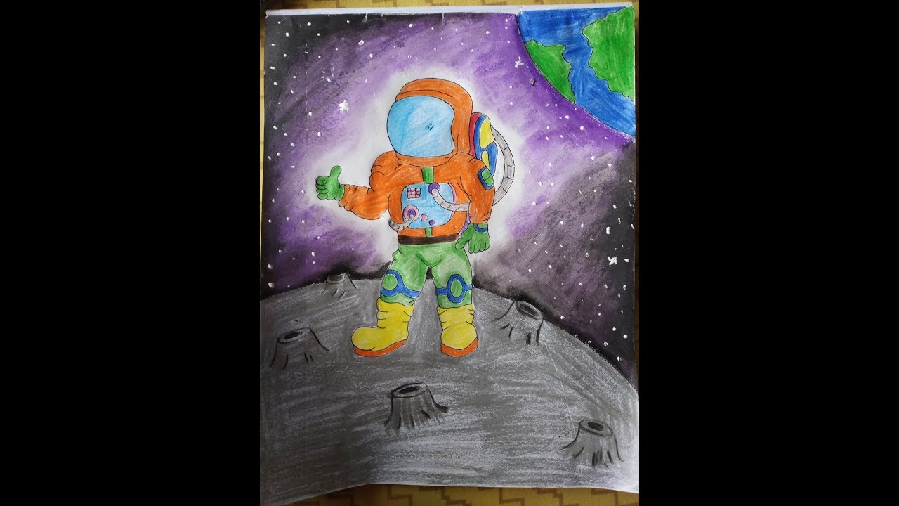 How to Draw an Astronaut || Spaceman || Easy Drawing for Kids - YouTube