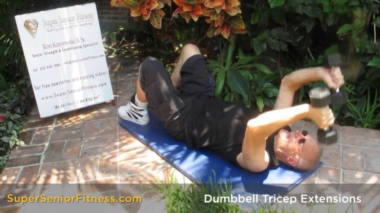 Dumbbell Tricep Extensions (Super Senior Fitness Exercise of the Week ...