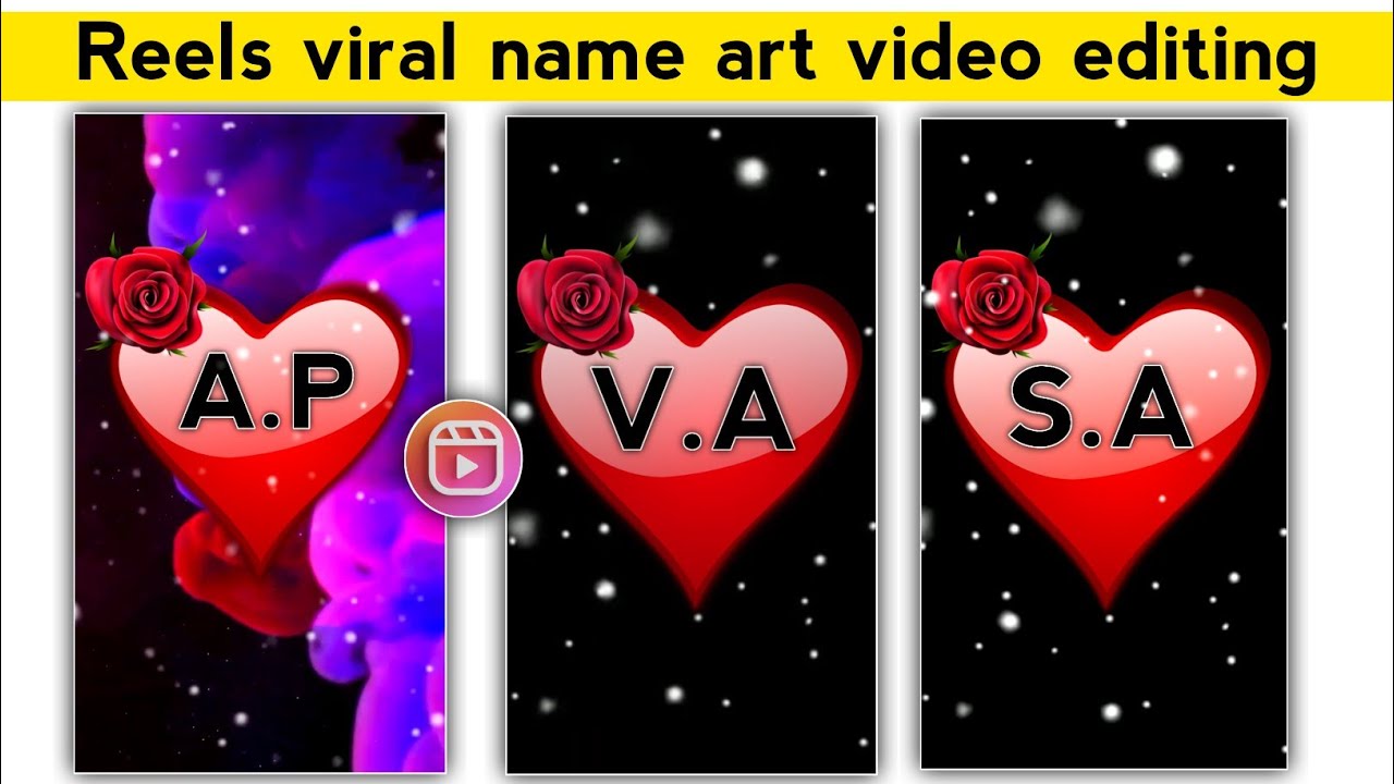 Name art video editing || reels viral video editing || Name video ...