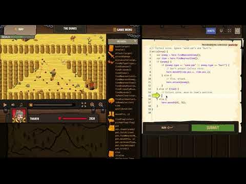 CodeCombat - The Dunes - JavaScript - YouTube