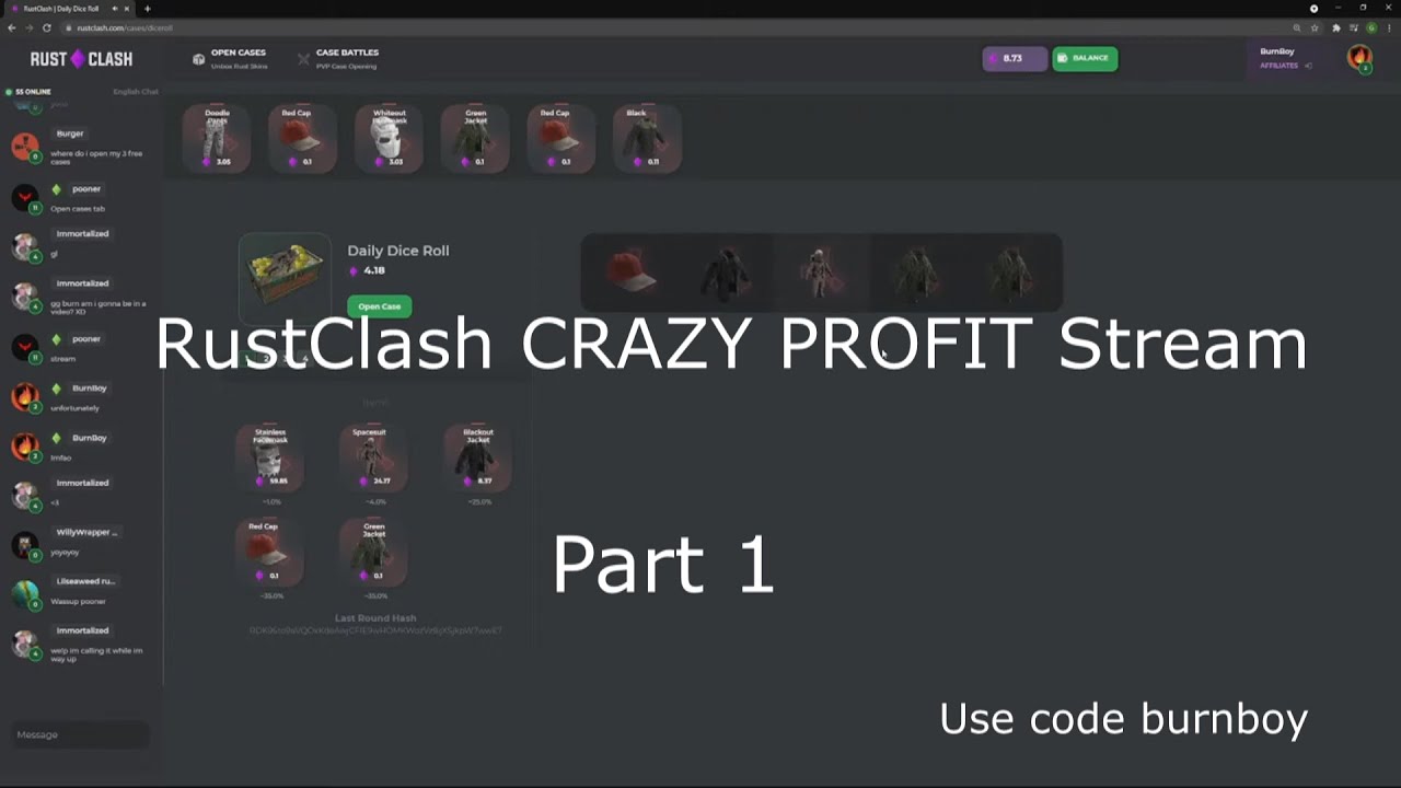 Making HUGE GAINS on stream on RustClash! (Part 1) - YouTube