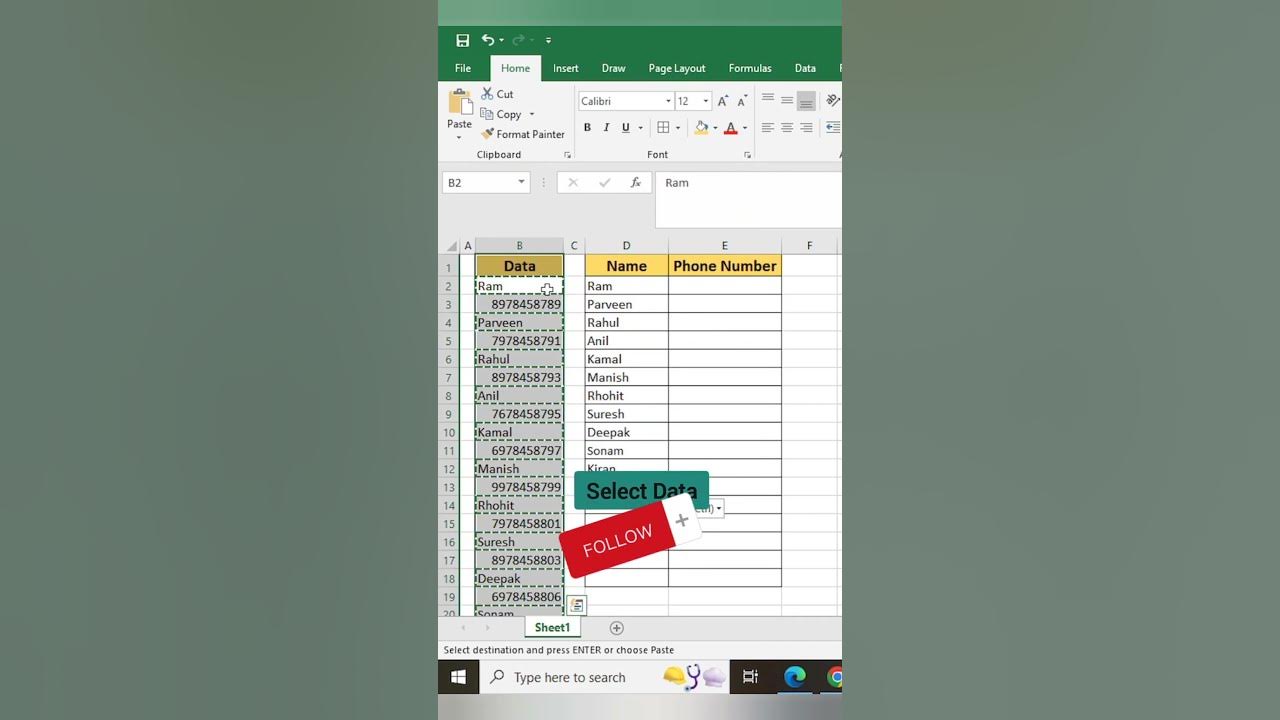How to rearrange data in Excel || Microsoft Excel || Excel hacks by MK Hasan - YouTube