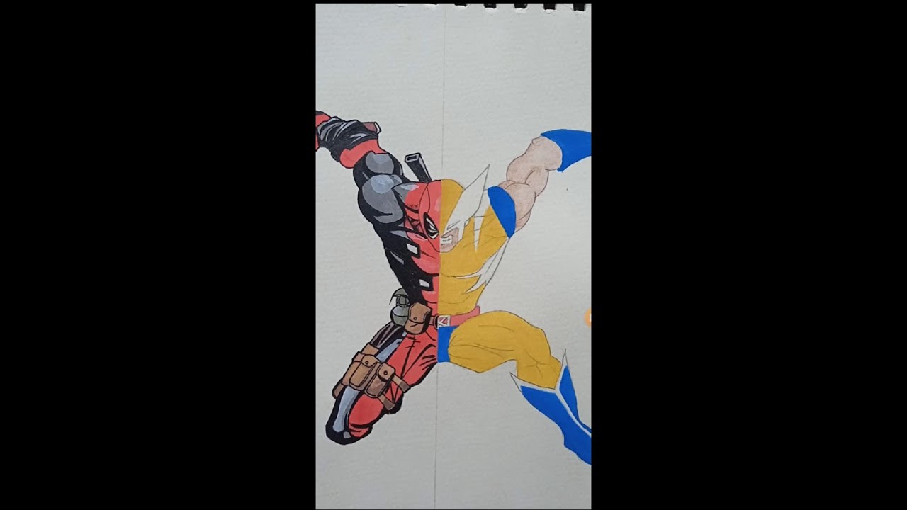 Deadpool vs. Wolverine Drawing | Deadpool3 | #deadpool - YouTube