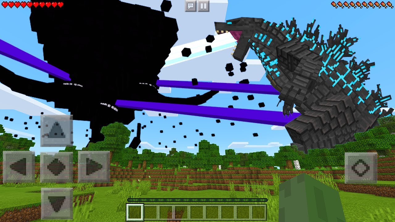 I Found GODZILLA vs WITHER STORM in Minecraft Pocket Edition... - YouTube