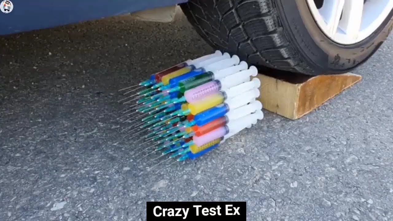 Crazy Test Ex Car vs Syringes | Crushing Crunchy & Soft Things by Car ...