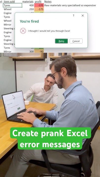 Prank #excel errors this #aprilfool using data validation - YouTube