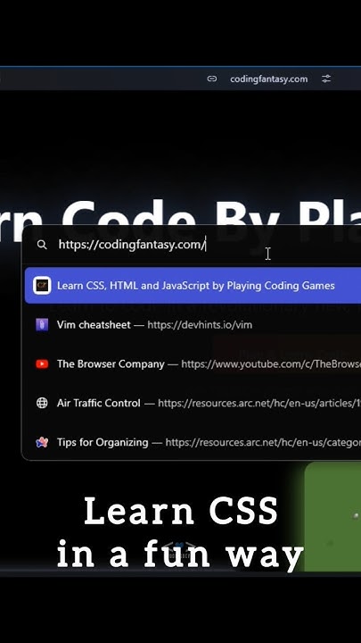 Learn Css In A Fun Way By Playing Games Csscoding Coding Youtube