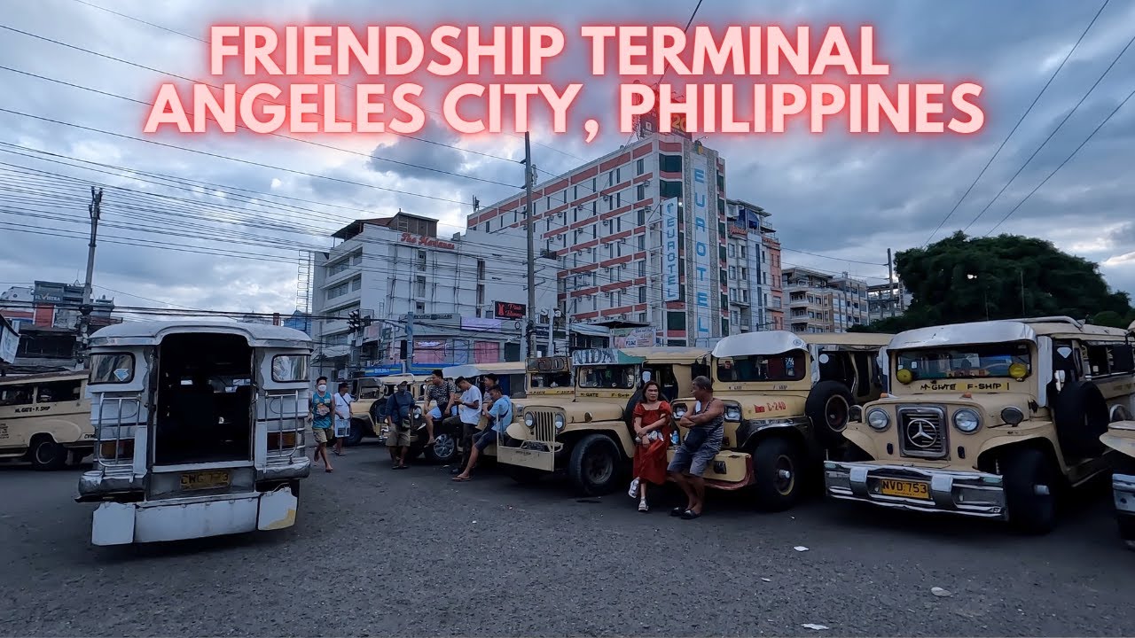 Main gate Friendship Terminal Fields Avenue . Many jeepney in same ...