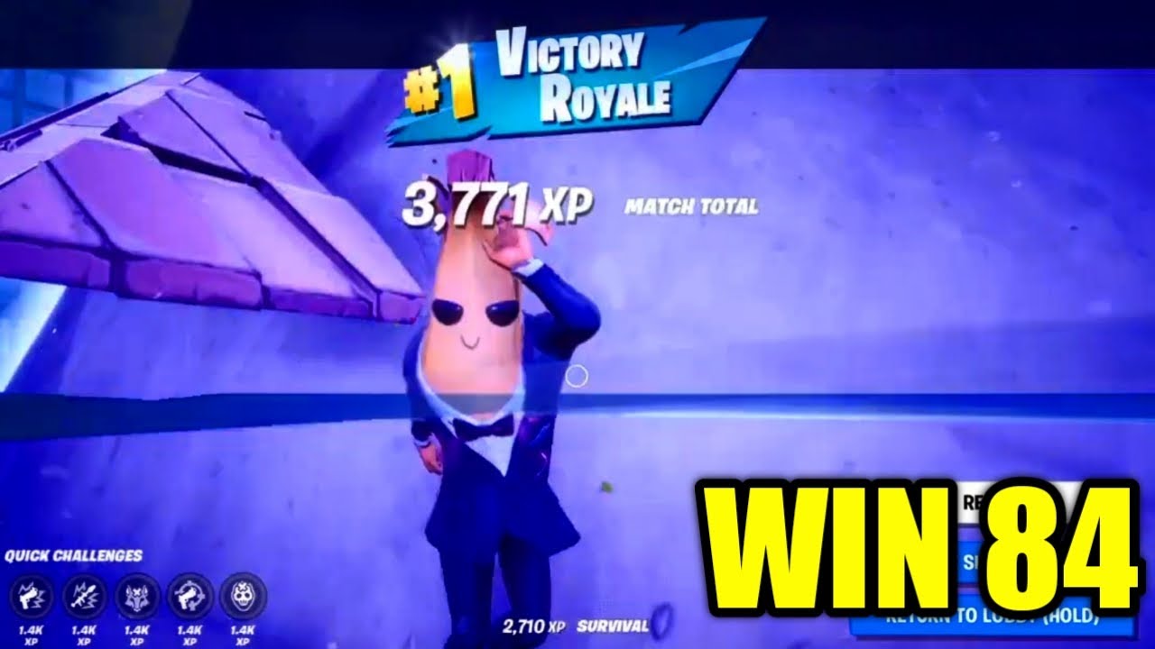 84 Wins with all my skins Fortnite Battle Royale Solo Agent Peely ...