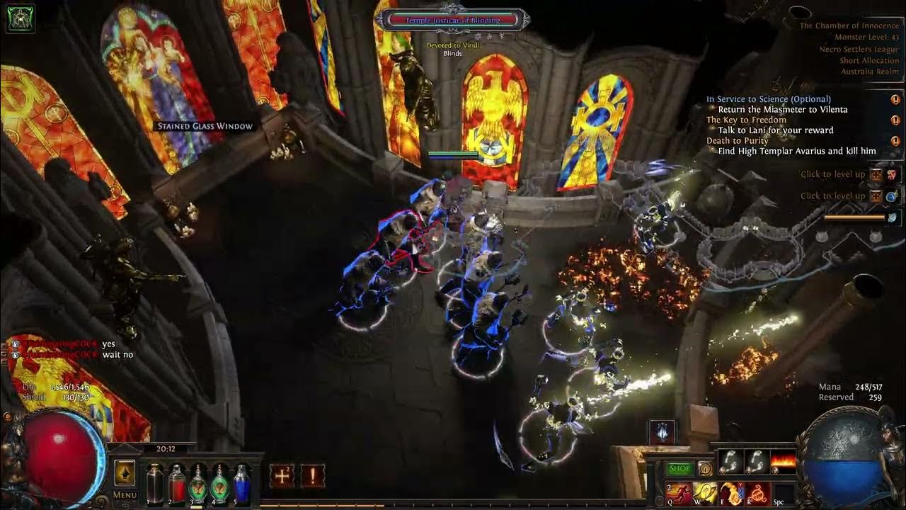 PoE 3.25 Necro Settlers. Glacial Hammer Inquisitor - Act 5 - YouTube