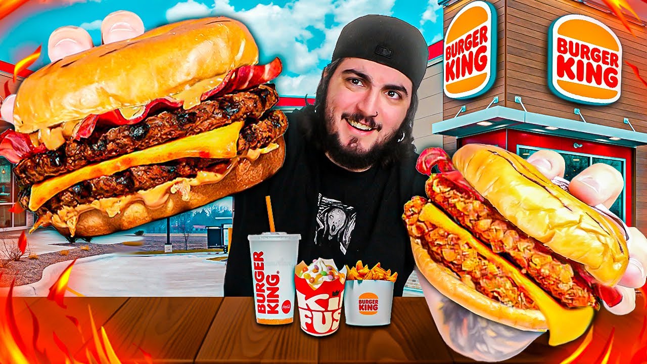 PROVANDO as NOVIDADES de BURGER KING em PORTUGAL! Full Flame e Novo ...
