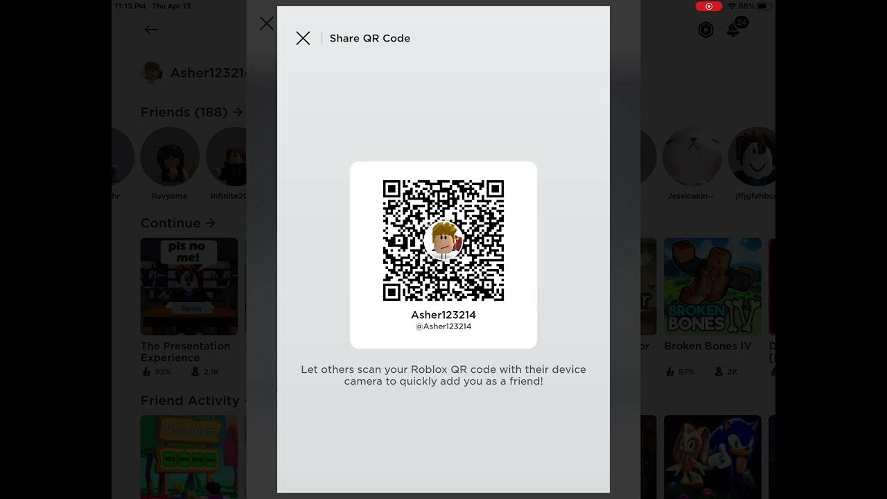Roblox: QR Scan QR Code If You Want To Be Friends With me - YouTube