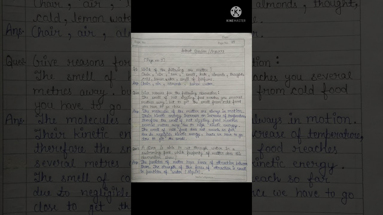 Class 9th Chemistry Chapter 1 Intext Questions&Answers ncert solutions ...