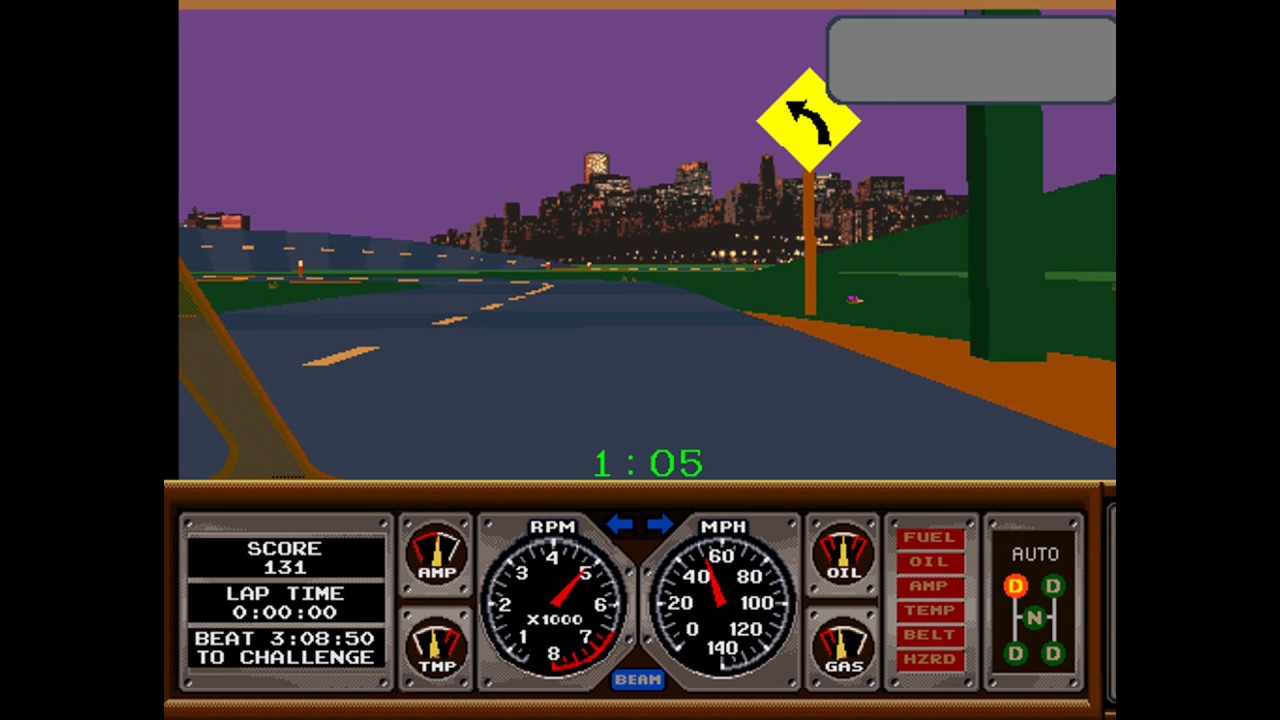 Game of the day 2166 Race Drivin' (レース・ドリビン) Atari Games 1990 - YouTube