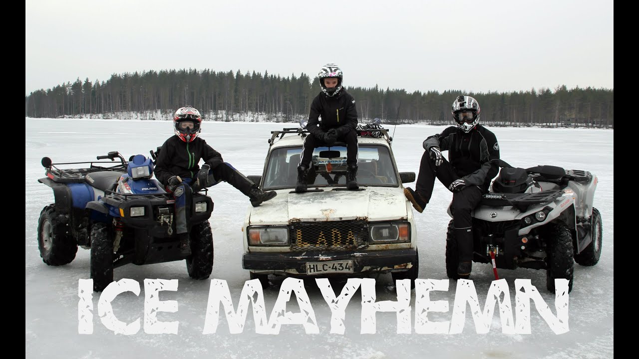 Polaris vs Can-am Ice Drifting - YouTube