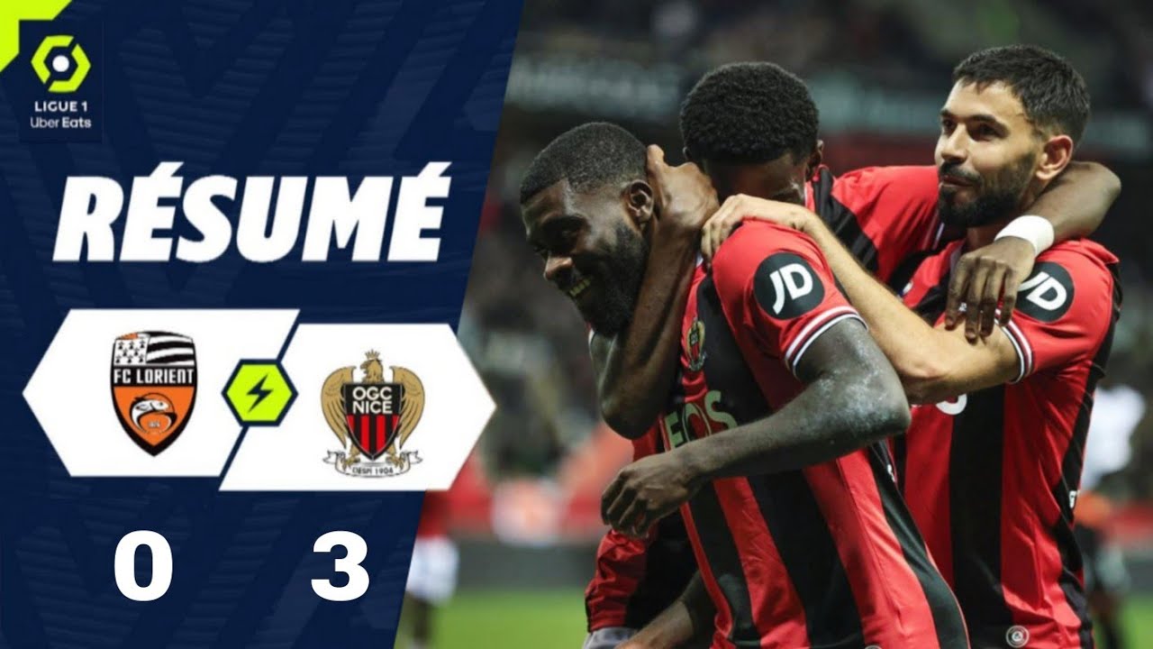 OGC NICE - FC LORIENT 3-0 Résumé | OGCN - FCL | NICE - LORIENT | Ligue ...