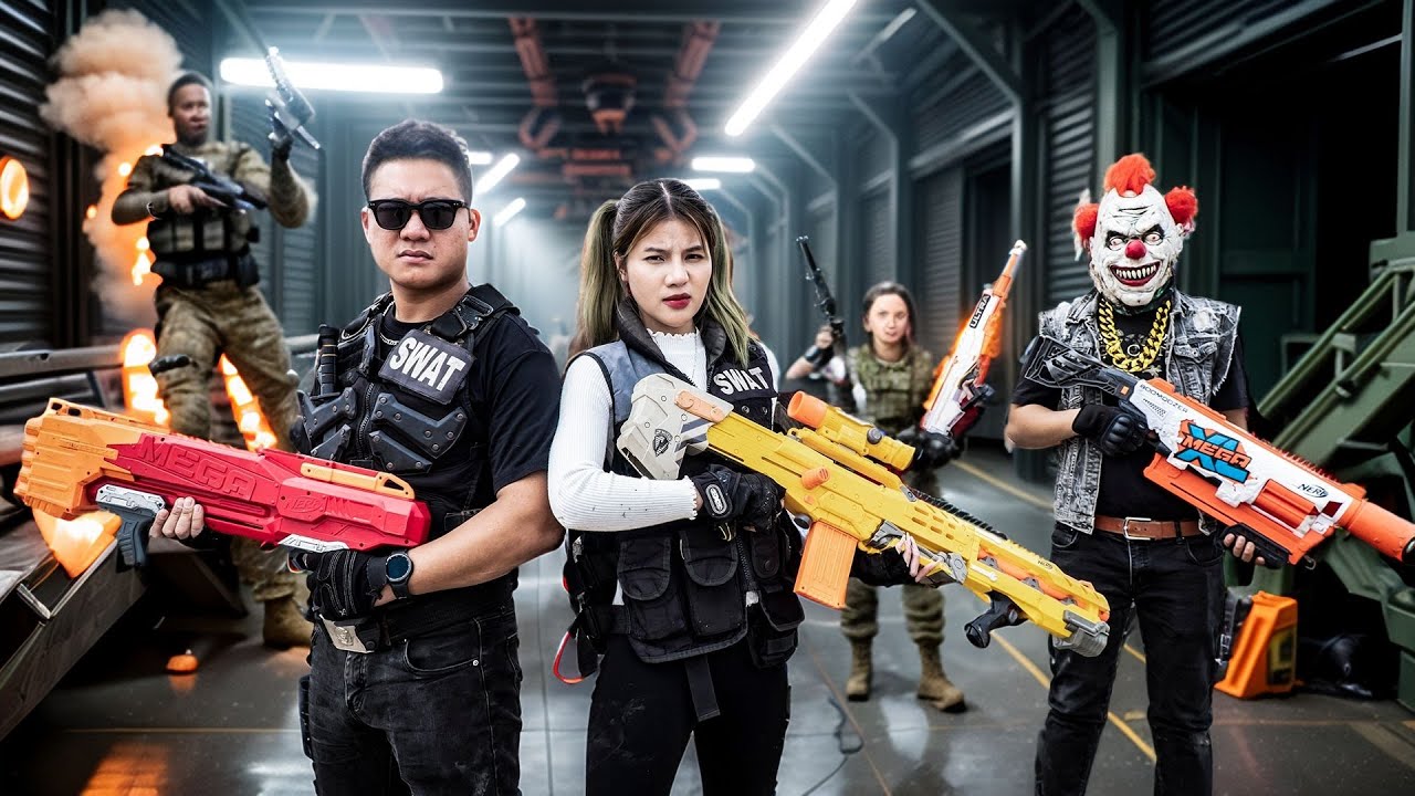 LTT Films: Epic Chase Of Silver Flash Nerf Guns with Tiger Mask Army To ...