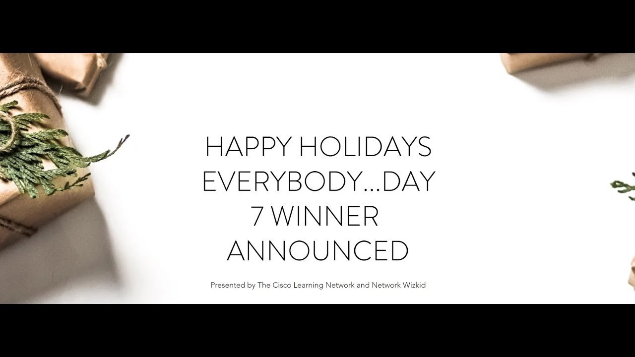 Day 7 Holiday Giveaway - Winners Announced - YouTube