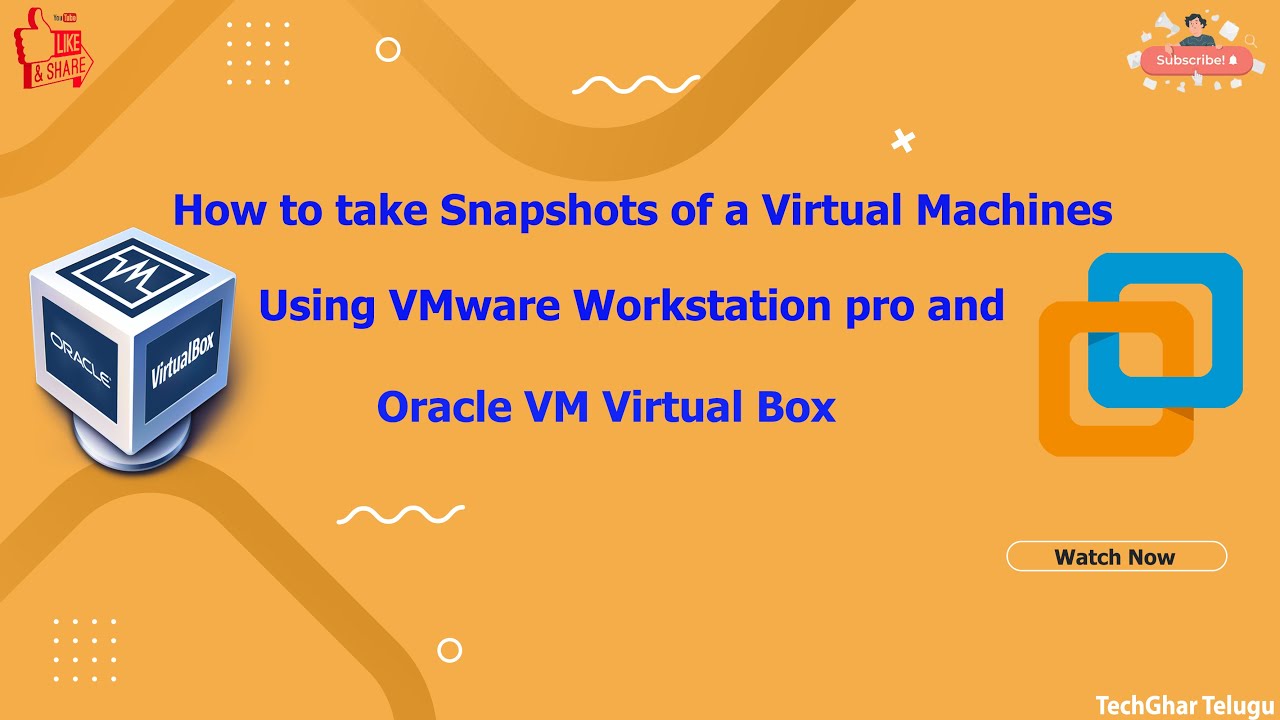 How To Take A Snapshot In Vmware Workstation And Oracle Vm Virtual Box