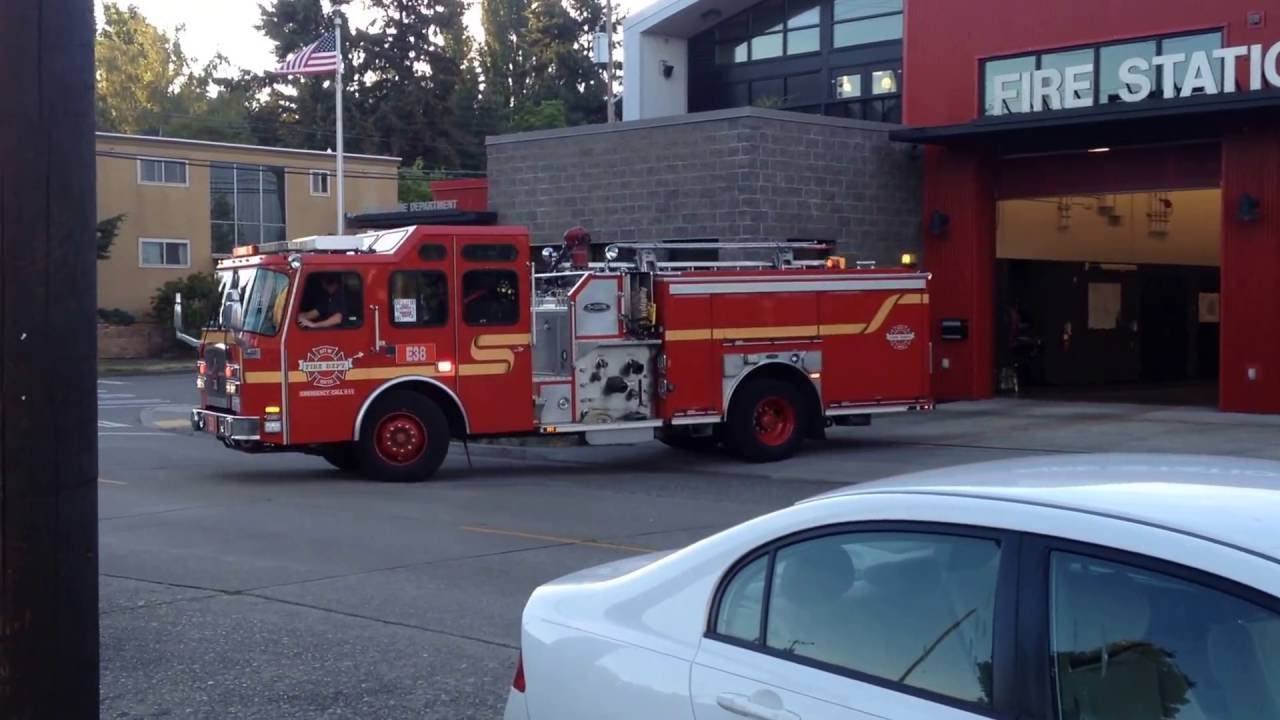 Seattle Fire Department Engine 38 Responding - YouTube