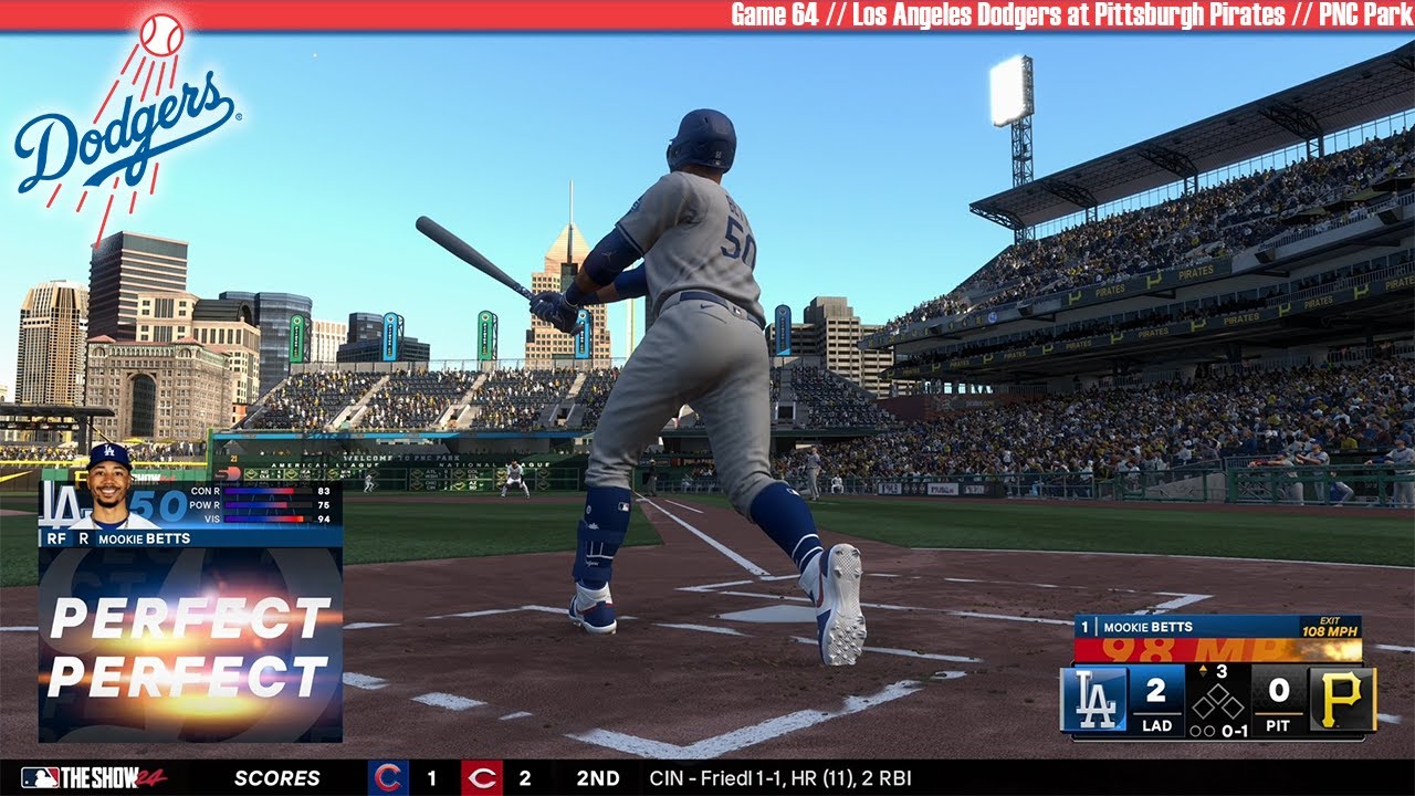 MLB The Show 24 | Los Angeles Dodgers at Pittsburgh Pirates | Game 64 ...
