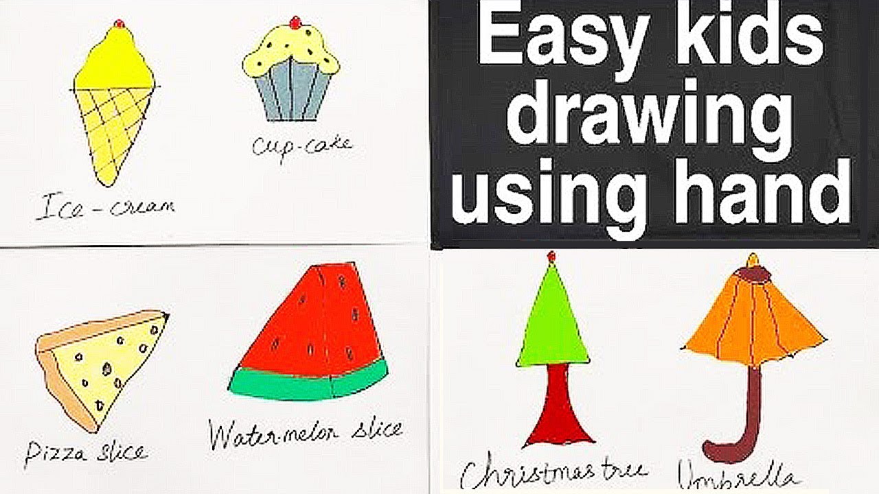Kids drawing using finger easy - YouTube