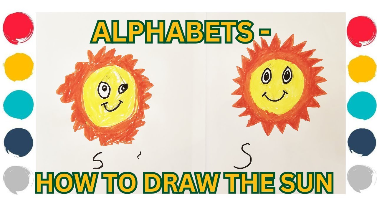 Learn to draw the Sun ☀️🎨| Sunny Sun for the Letter S! | Fun Alphabet ...