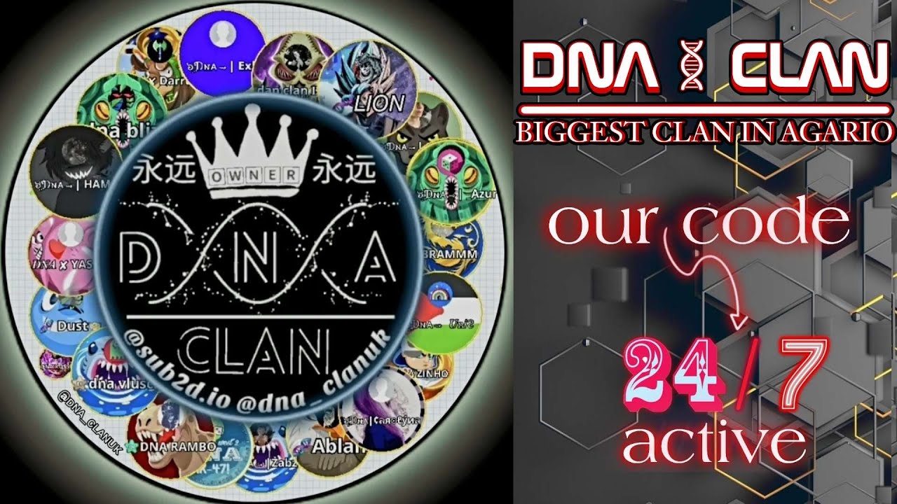 DNA#5k | DNA CLAN Live ️‍🔥| AGAR.IO LIVE | JOIN DISCORD BIGGEST CLAN IN ...