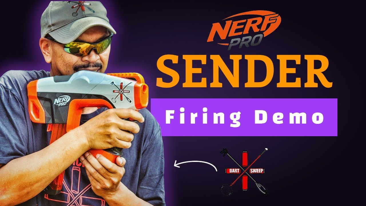 NERF PRO SENDER FIRING DEMO - YouTube