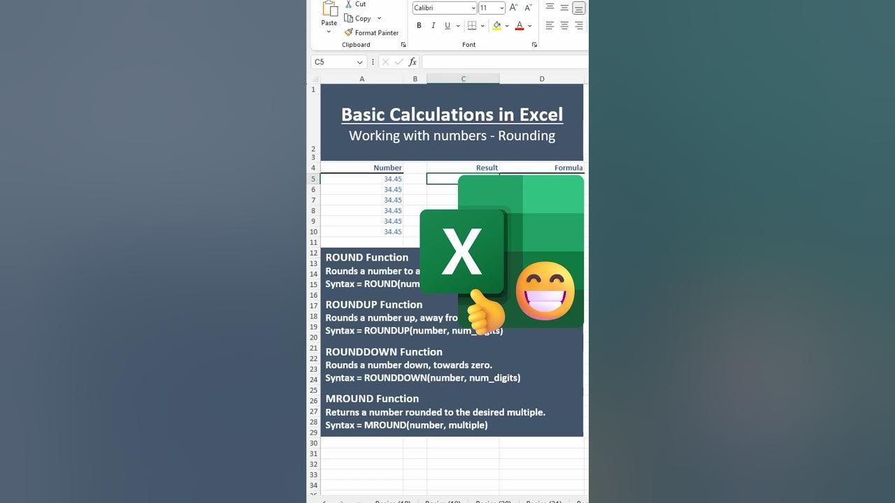 Master Excel Rounding Functions Fast - YouTube