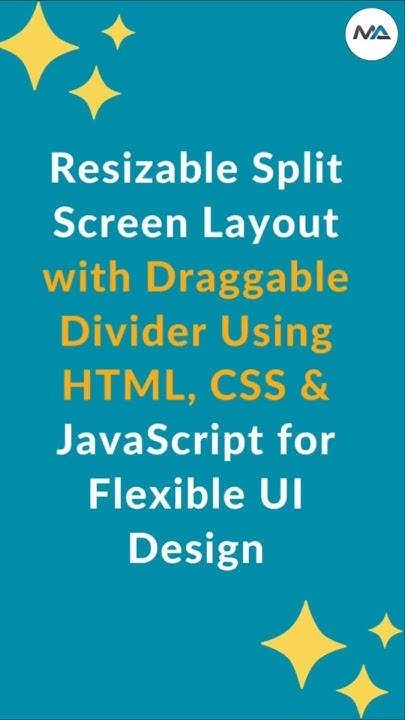 📏 Create a Resizable Split Screen in 60 Seconds! ⏱️ (HTML, CSS, JavaScript) #shorts - YouTube