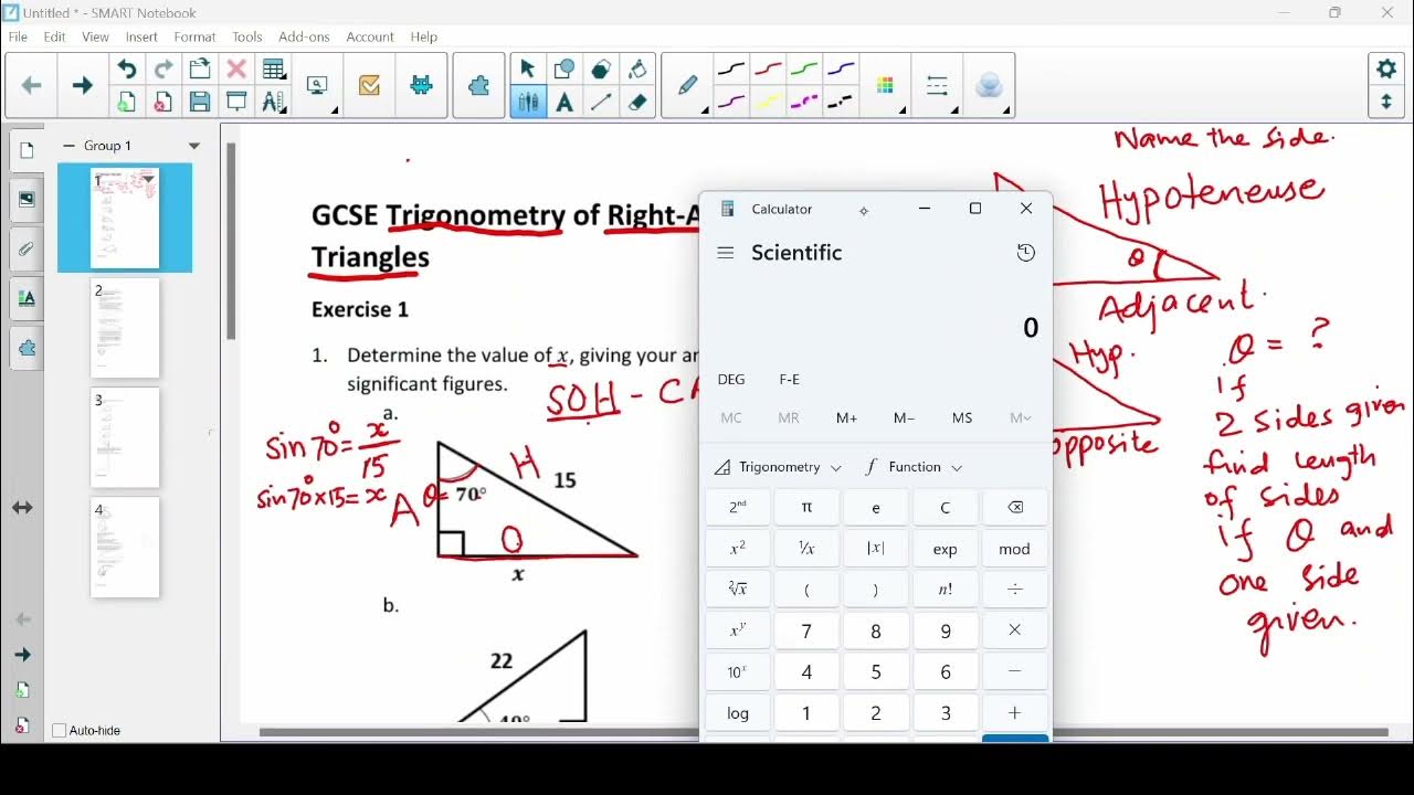Trigonometry of Right Angled Triangles : IGCSE: Mathematics: - YouTube