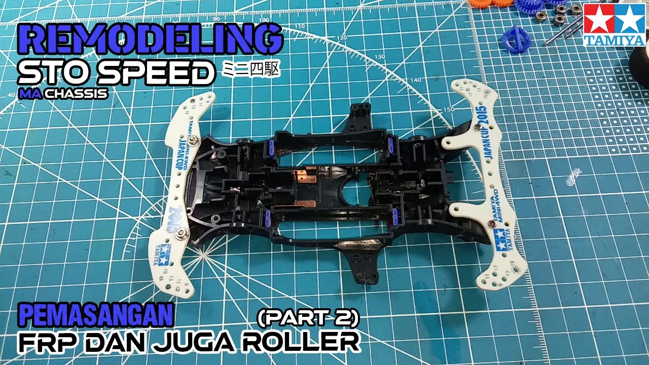 [ ミニ四駆 ] Remodeling Chassis MA - Pemasangan FRP, Roller dan Dinamo ...