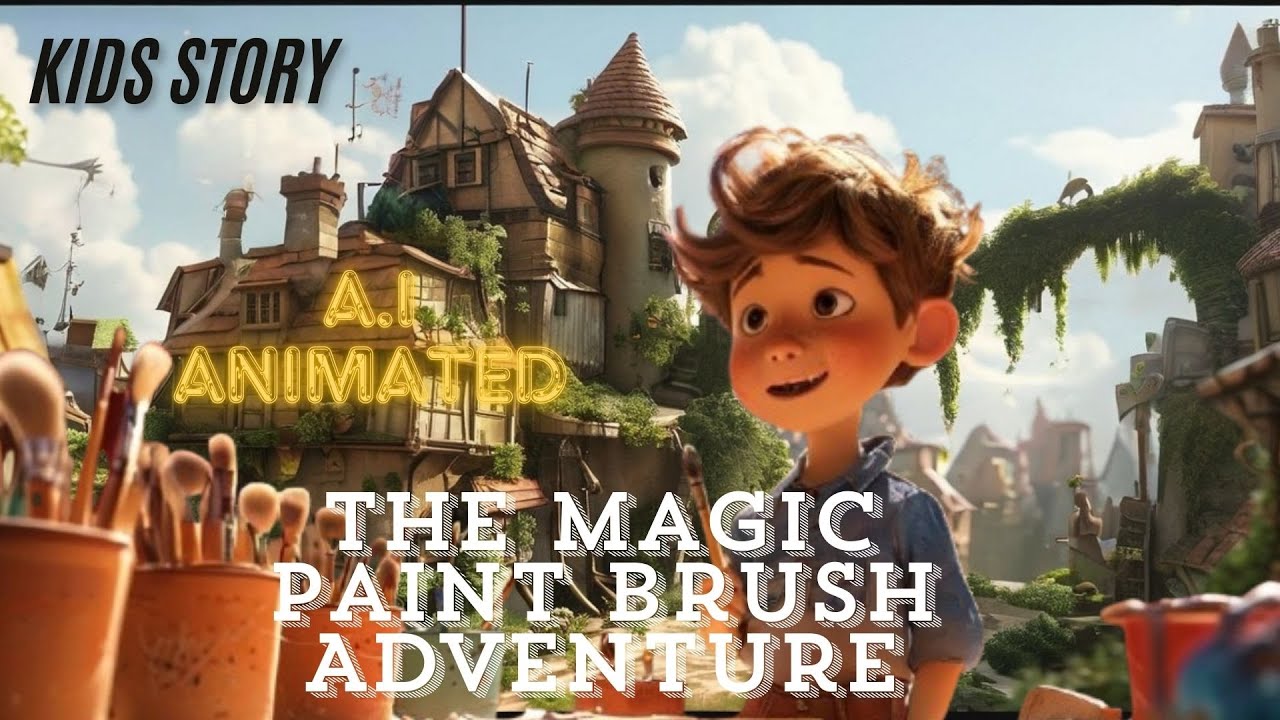 The Magic Paintbrush Adventure | Ai animated Cartoon | Kids Stories ...