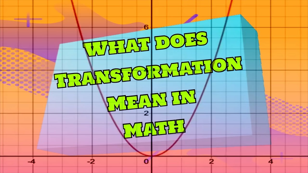 What is a transformation in math - YouTube