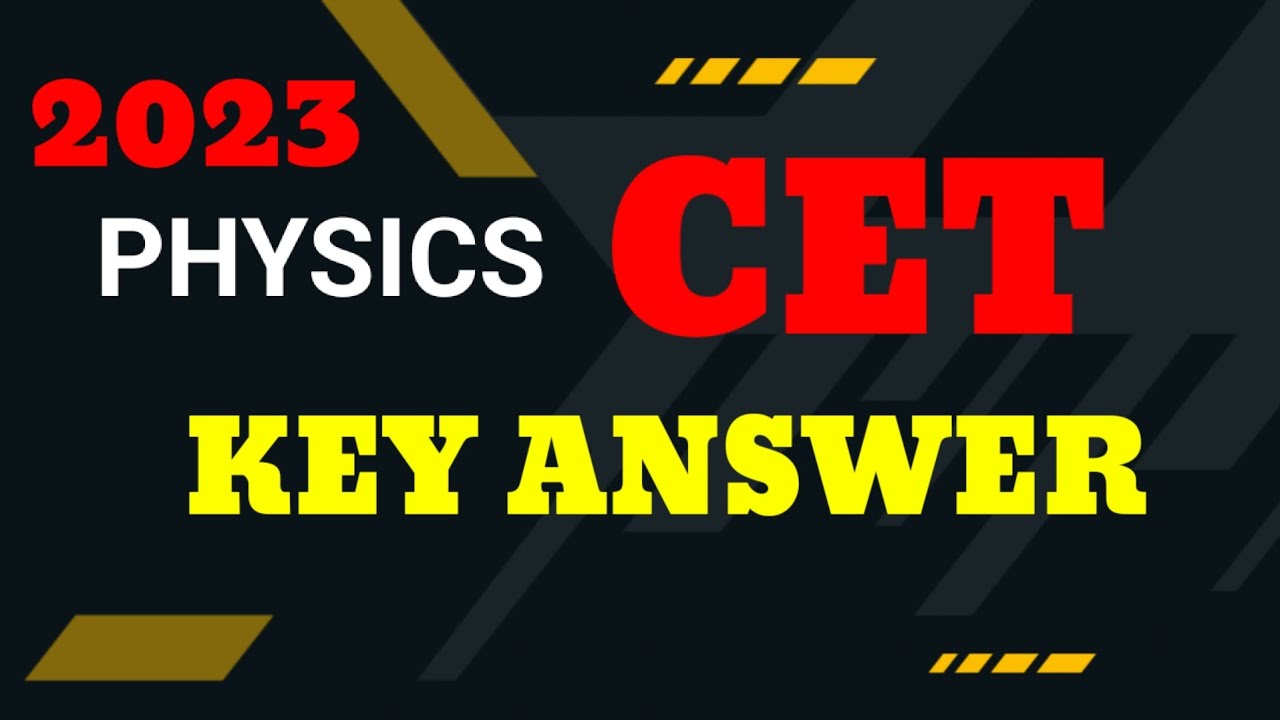 physics kCET Answer key, kCET 2023 physics #2puc #2023 #viral # ...