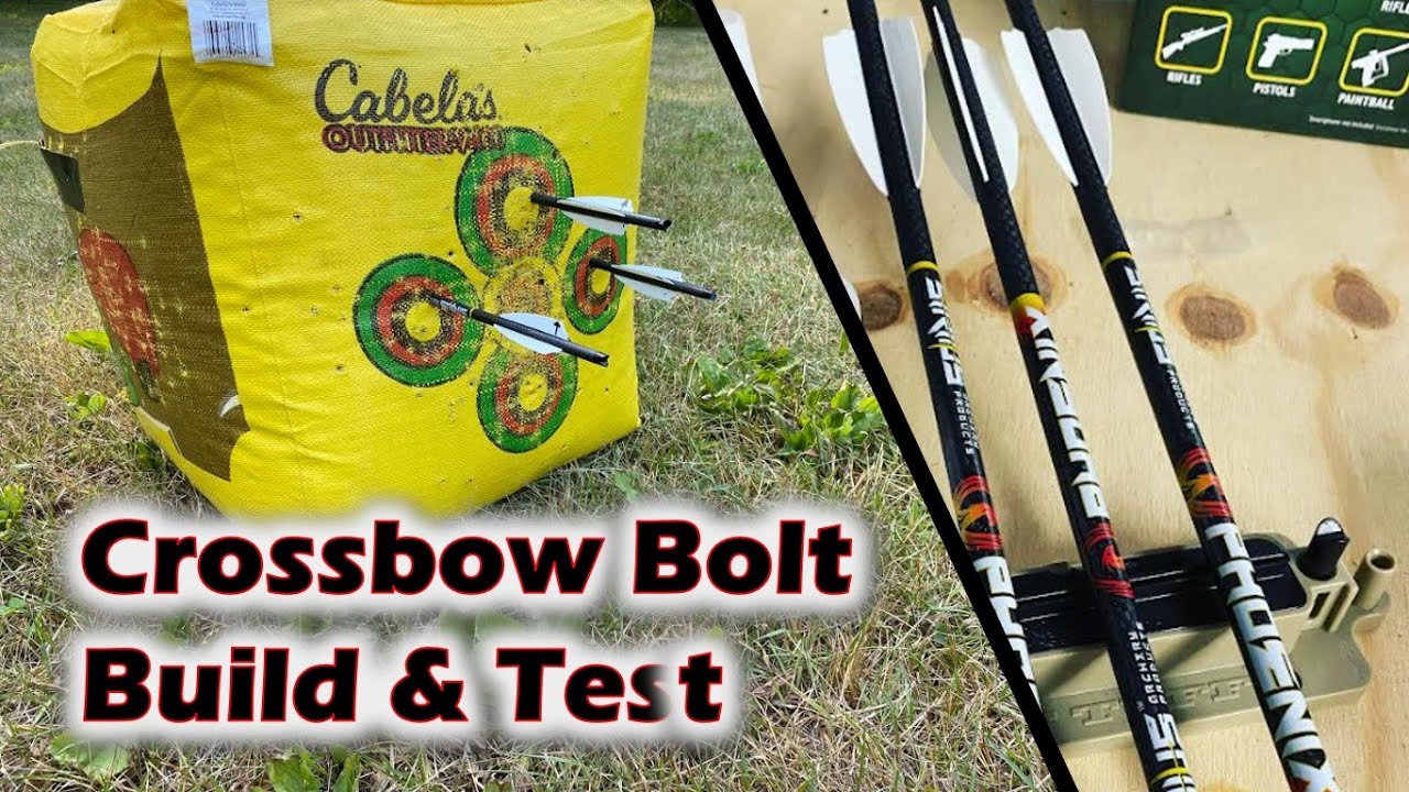 Crossbow Bolt Build & 60 Yard Test - YouTube